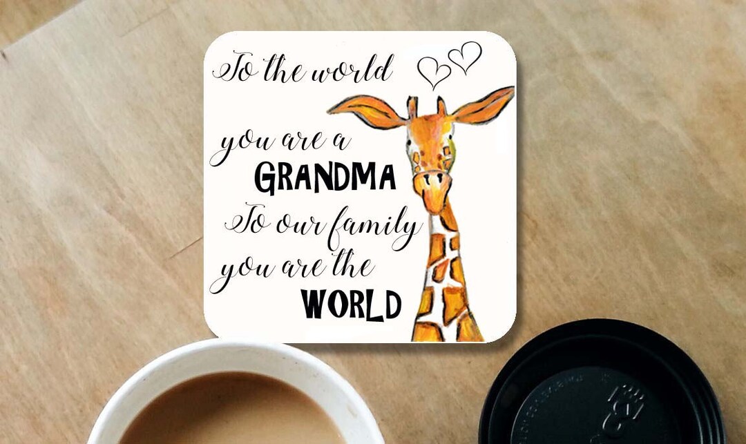 Grandma Coaster, Gran Coaster, Wooden Coaster, Gran Gift, Table Coaster ...