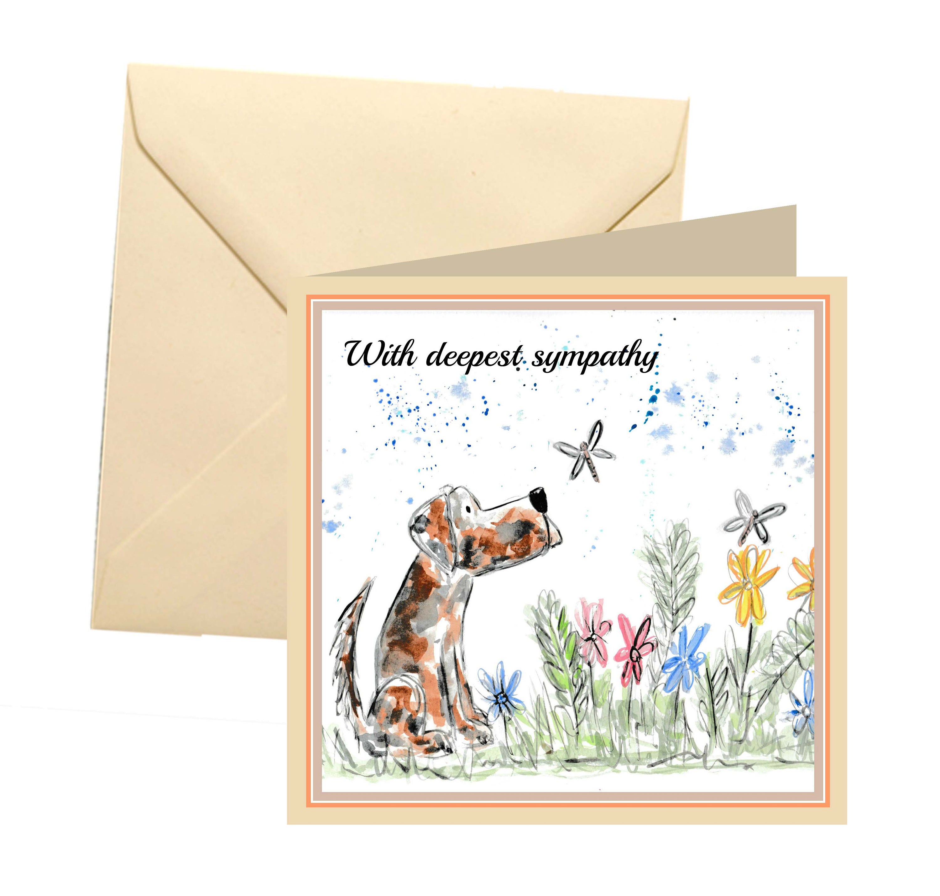 Animal Sympathy Card, Blank Card, Sympathy Card, Dog Sympathy Card ...