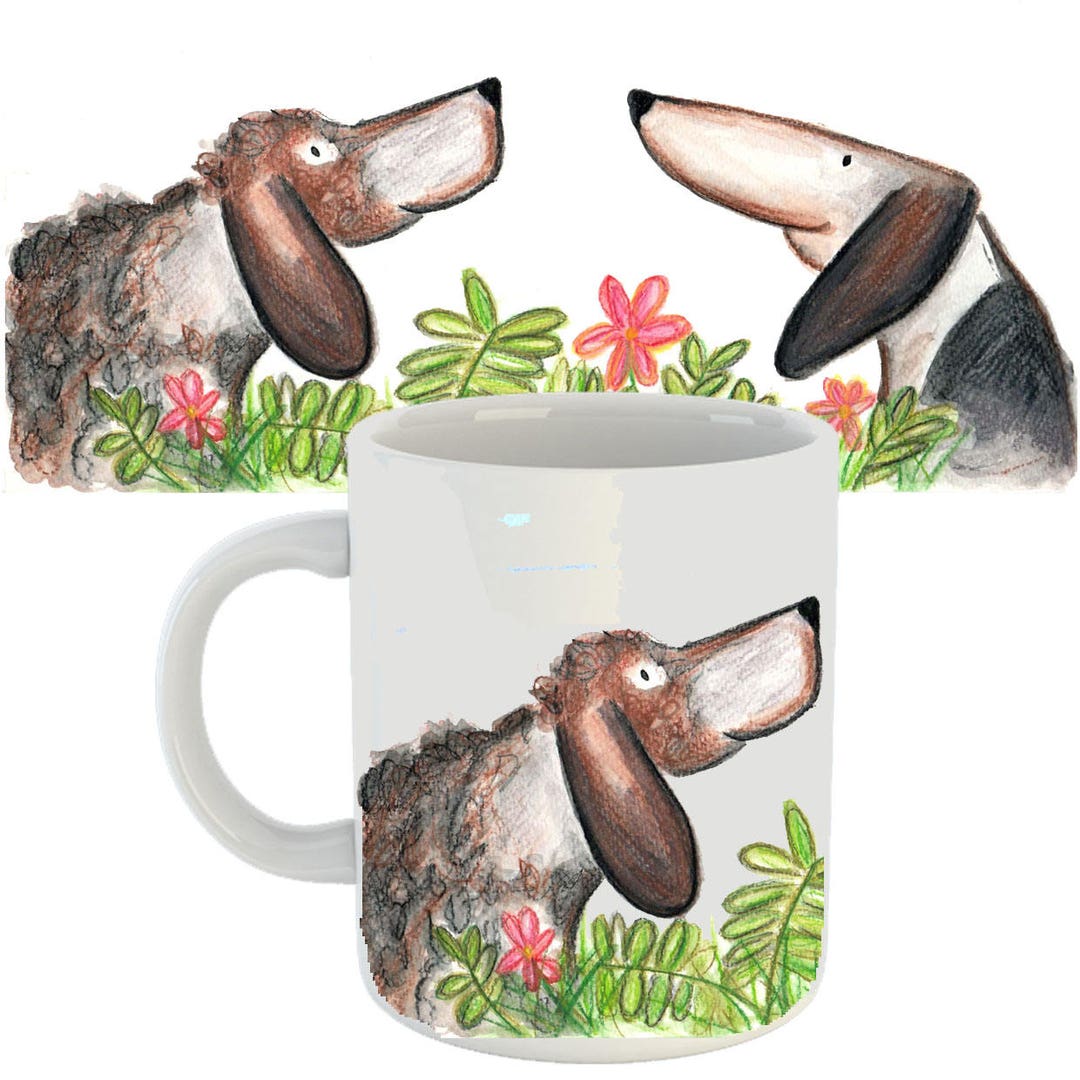 Dog Mug, Ceramic Mug, Dog Ceramic Mug, Animal Mug, Country Kitchen, Dog ...