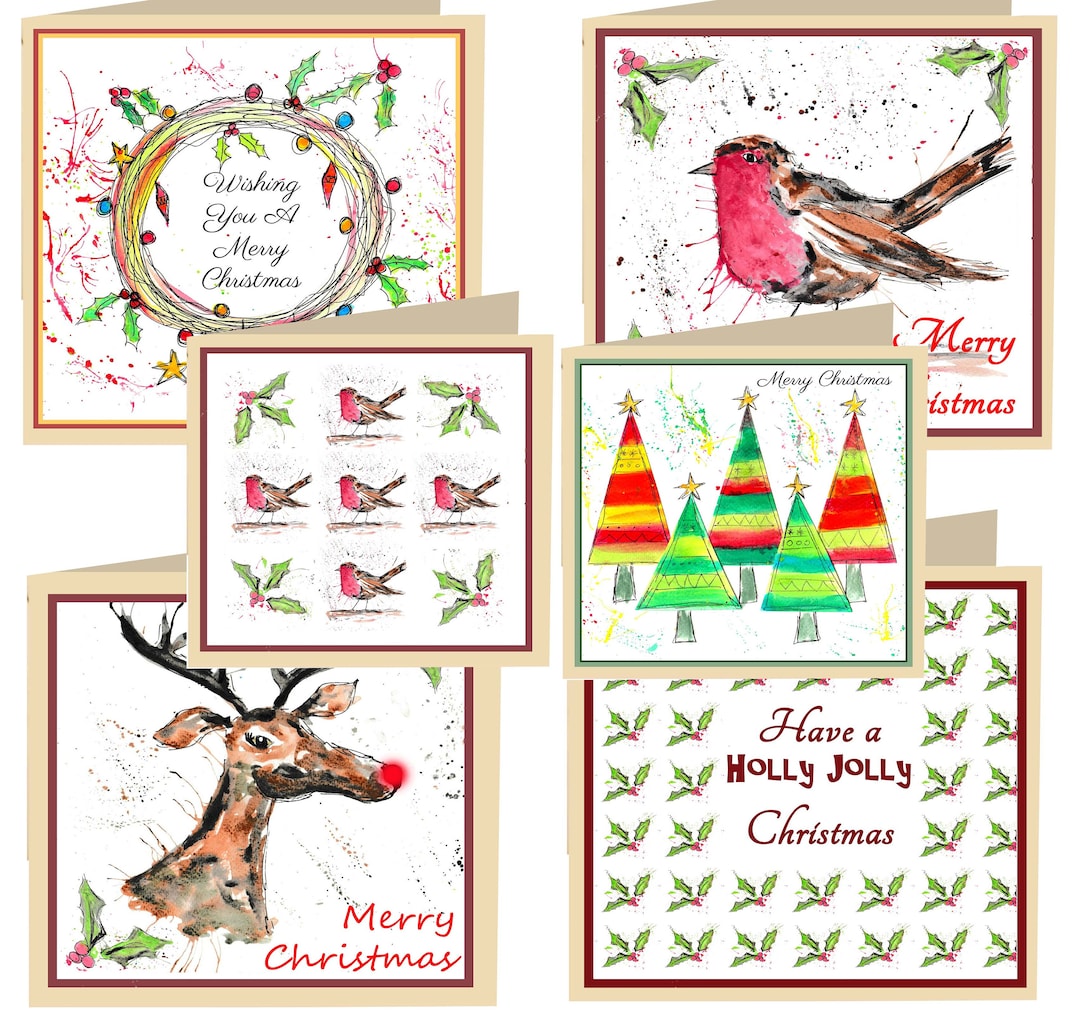 Multi Pack Christmas Cards, 10 Pack Christmas Card, Christmas Cards ...