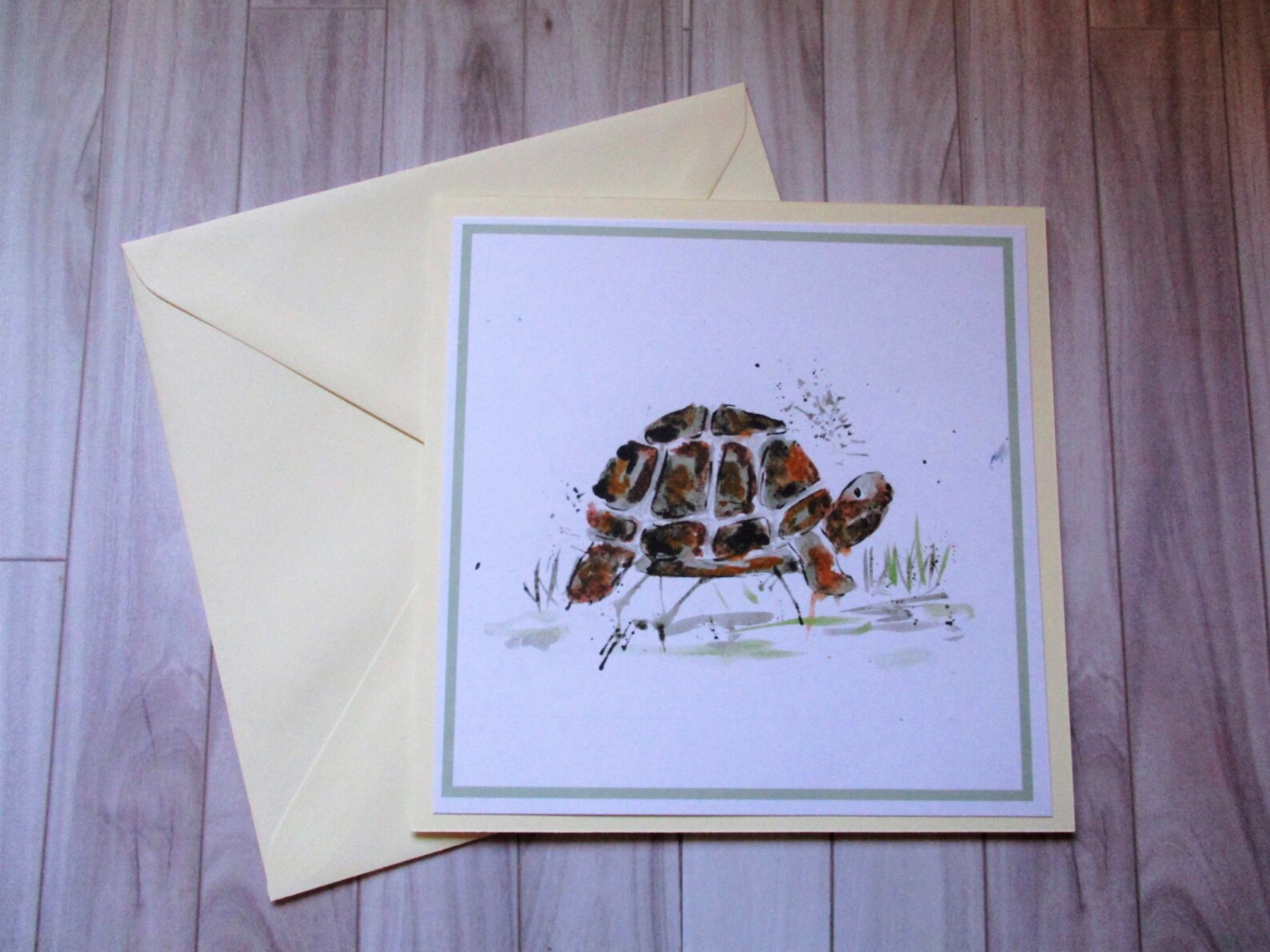 Tortoise Greetings Card Blank Card Greetings Card Birthday | Etsy