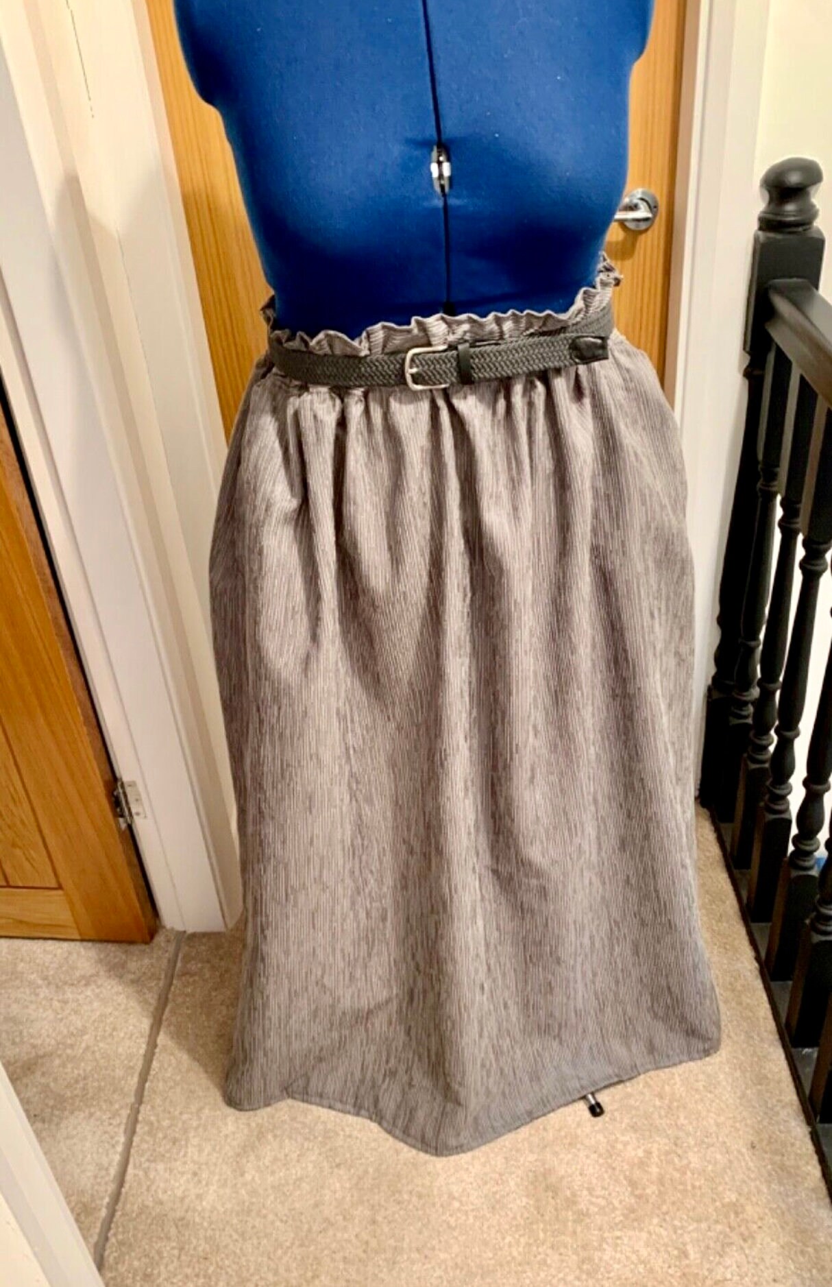 A Grey Gender Neutral Skirt With Darker Grey Pinstripes - Etsy