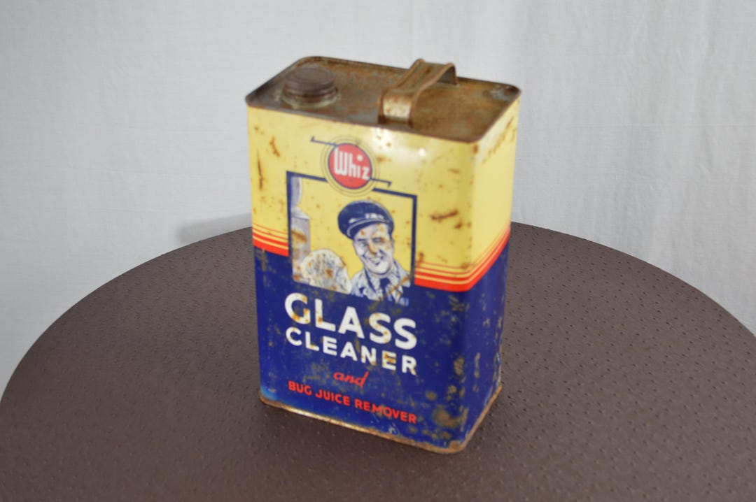 Vintage Whiz Glass Cleaner Can: R M Hollingshead Corp. 1-gallon Empty ...