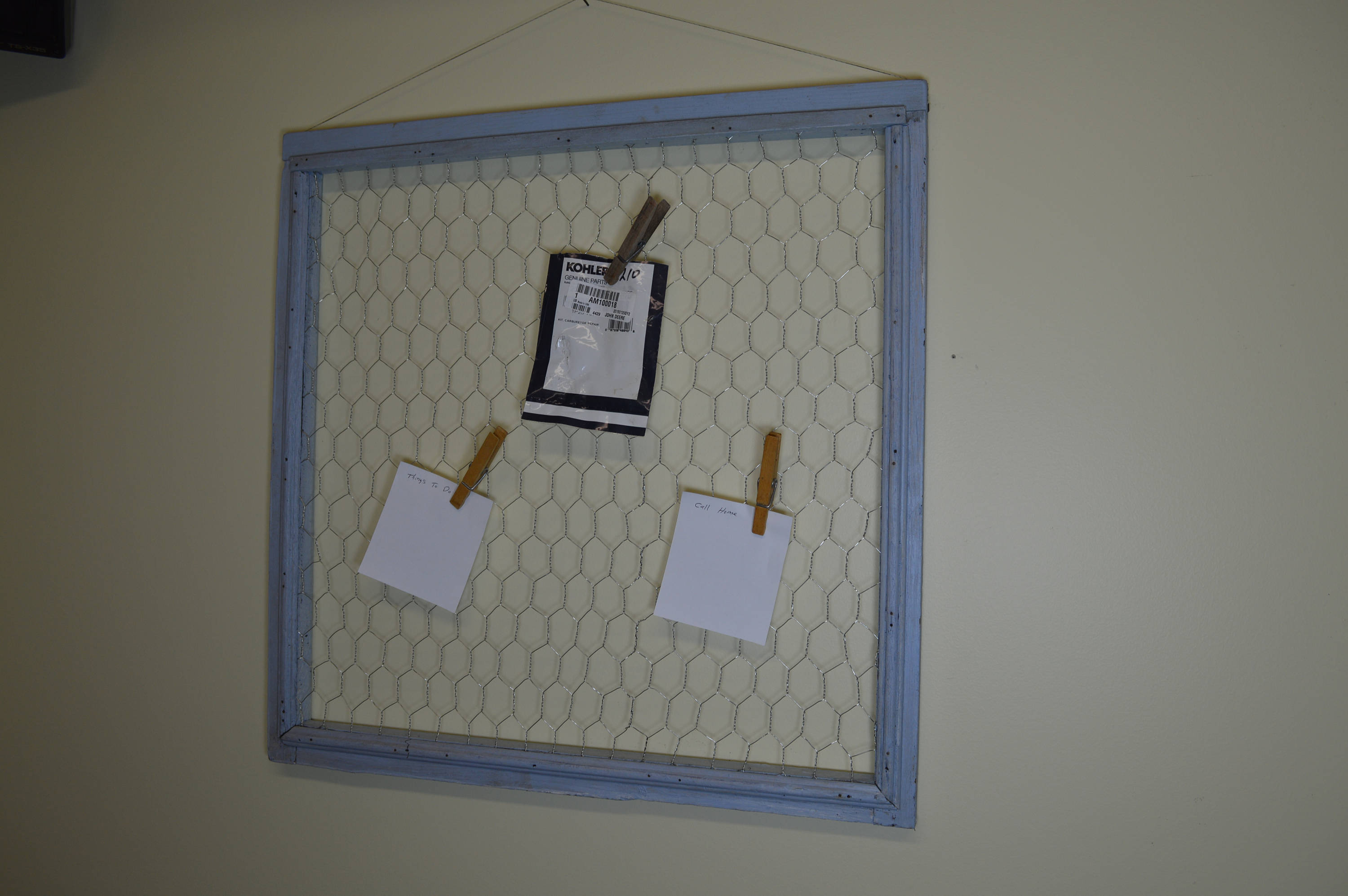 Chicken Wire Window Frame, Rustic Kitchen Decor, Farm Clipboard, #447 ...