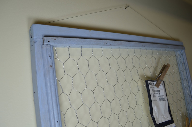 Chicken Wire Window Frame, Rustic Kitchen Decor, Farm Clipboard, #447 ...