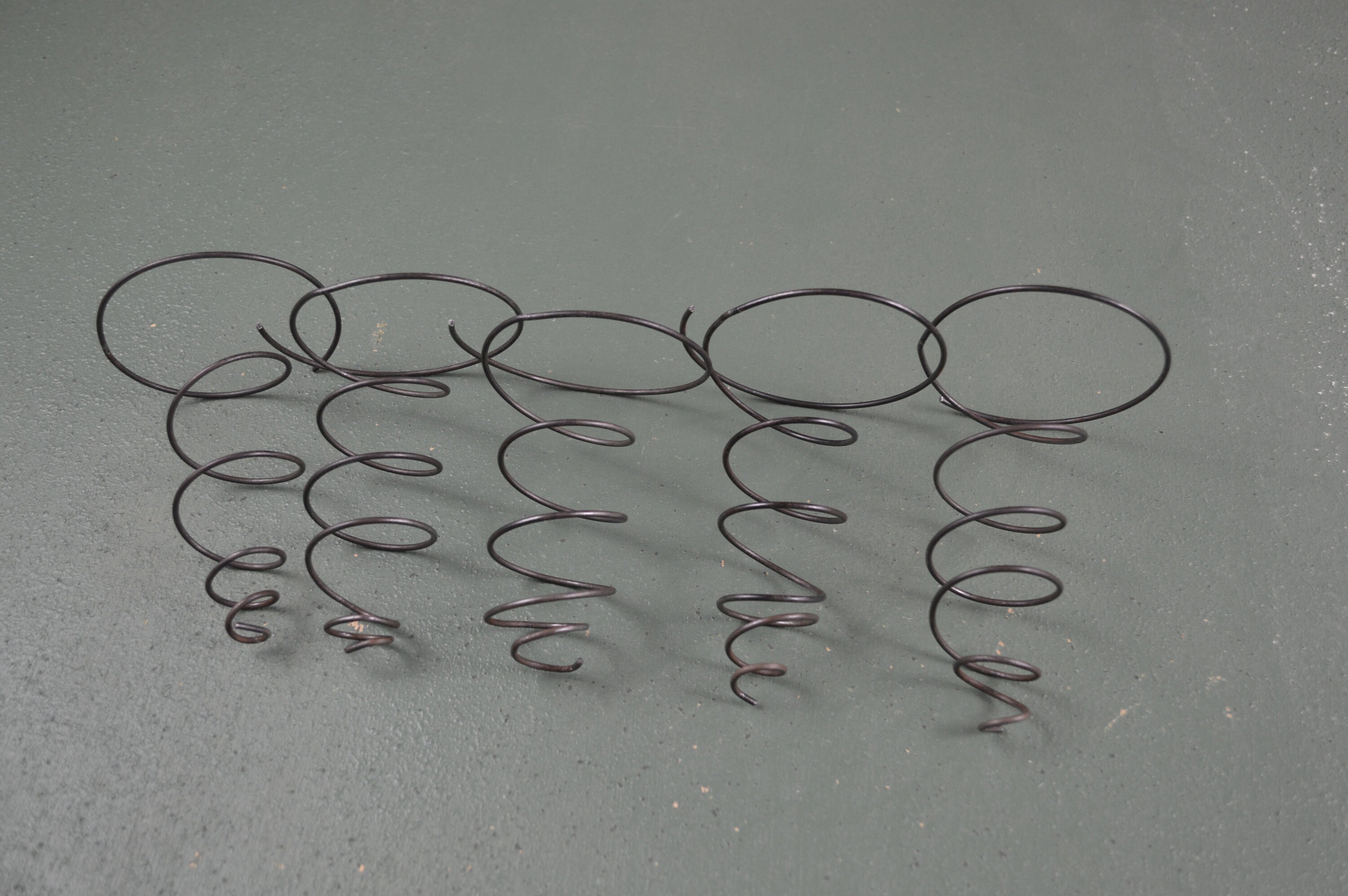 Vintage Metal Bed Springs 5 Cone Shaped Metal Coils Steampunk Crafting ...