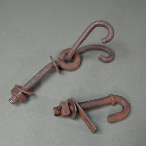 Rusted Industrial Hangers, Metal Steampunk Parts, Garden Art, #649 - Etsy
