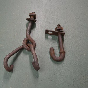 Rusted Industrial Hangers, Metal Steampunk Parts, Garden Art, #649 - Etsy