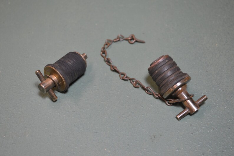Brass Boat Plugs, Old Boat Plugs, Vintage Boat Item, Boating Supplies ...