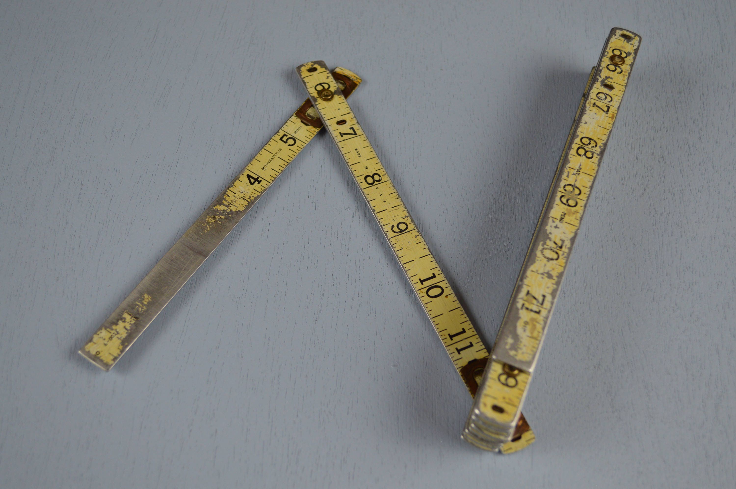 Metal Folding Rule Woodmark Industries Vintage Measuring | Etsy