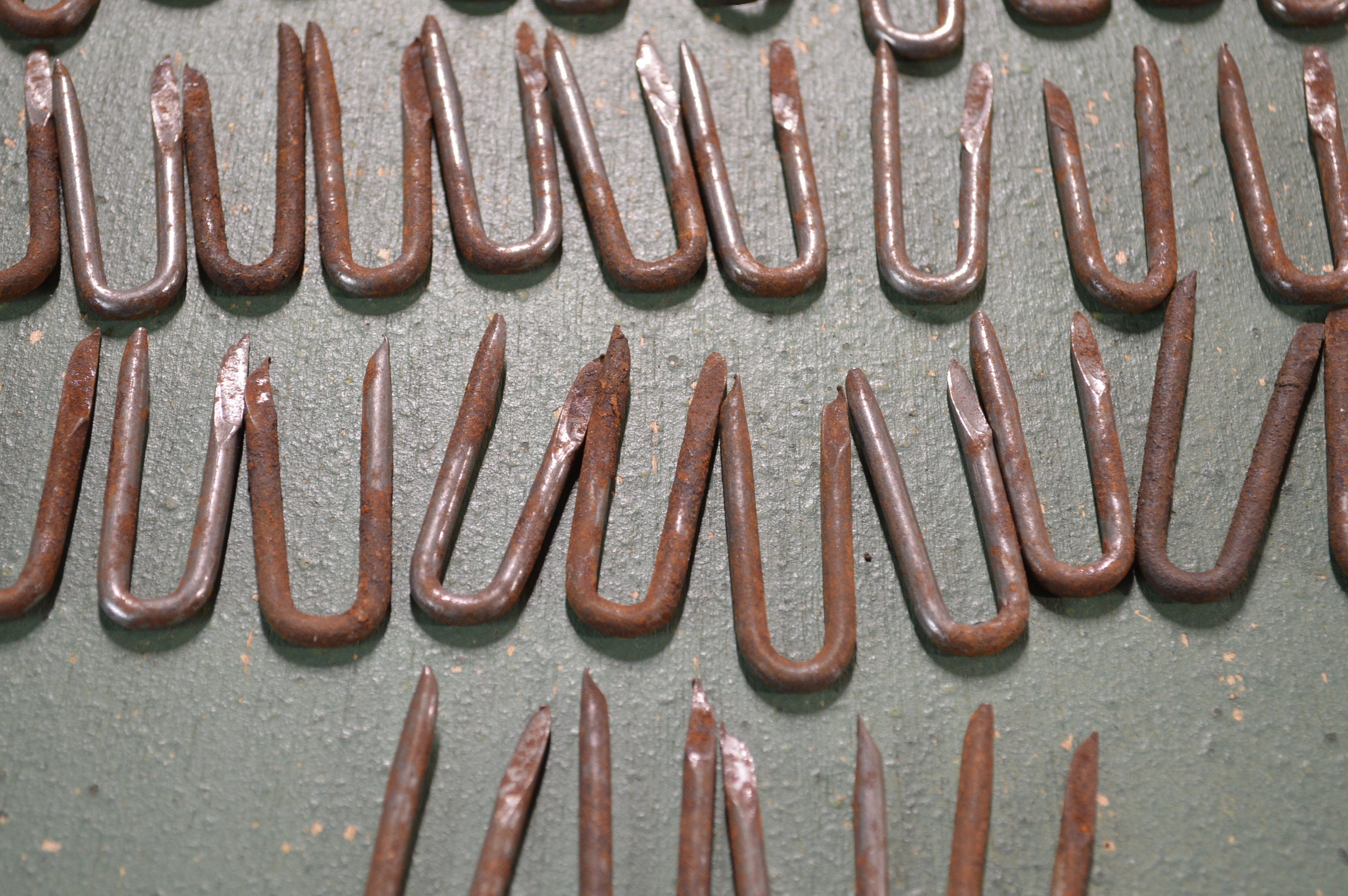 Antique Fasteners, Fence Staples, Rusted Farm Relics, Vintage Metal ...