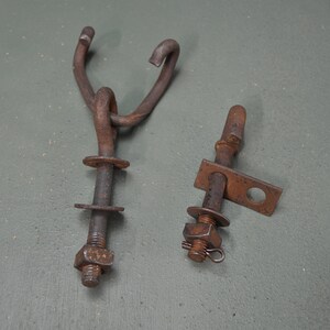 Rusted Industrial Hangers, Metal Steampunk Parts, Garden Art, #649 - Etsy