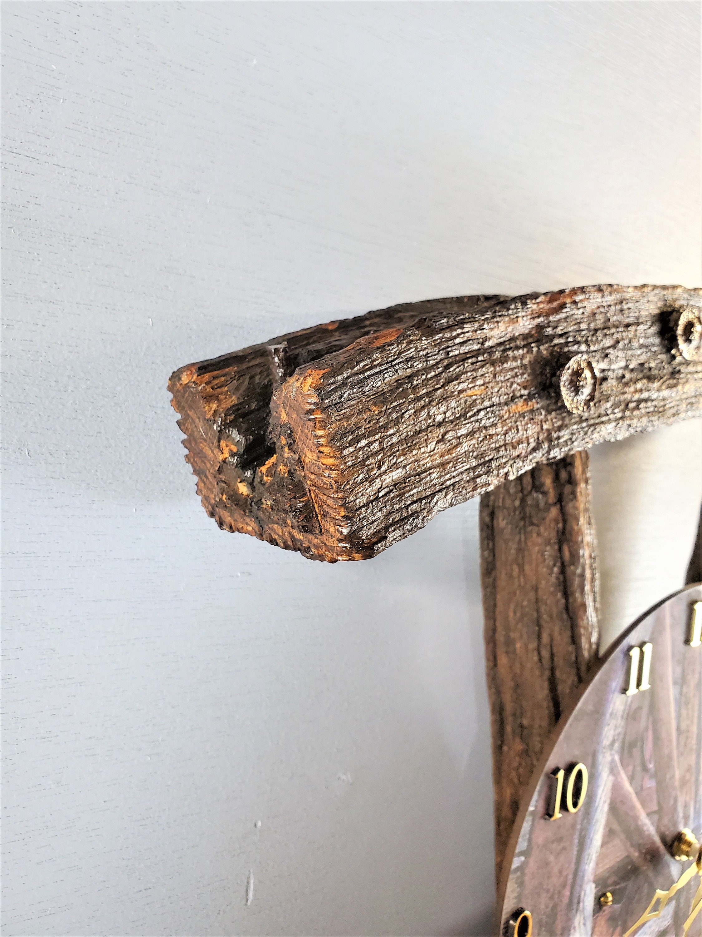 Country Wall Clock Authentic Double Spoke Wood Wagon Wheel - Etsy