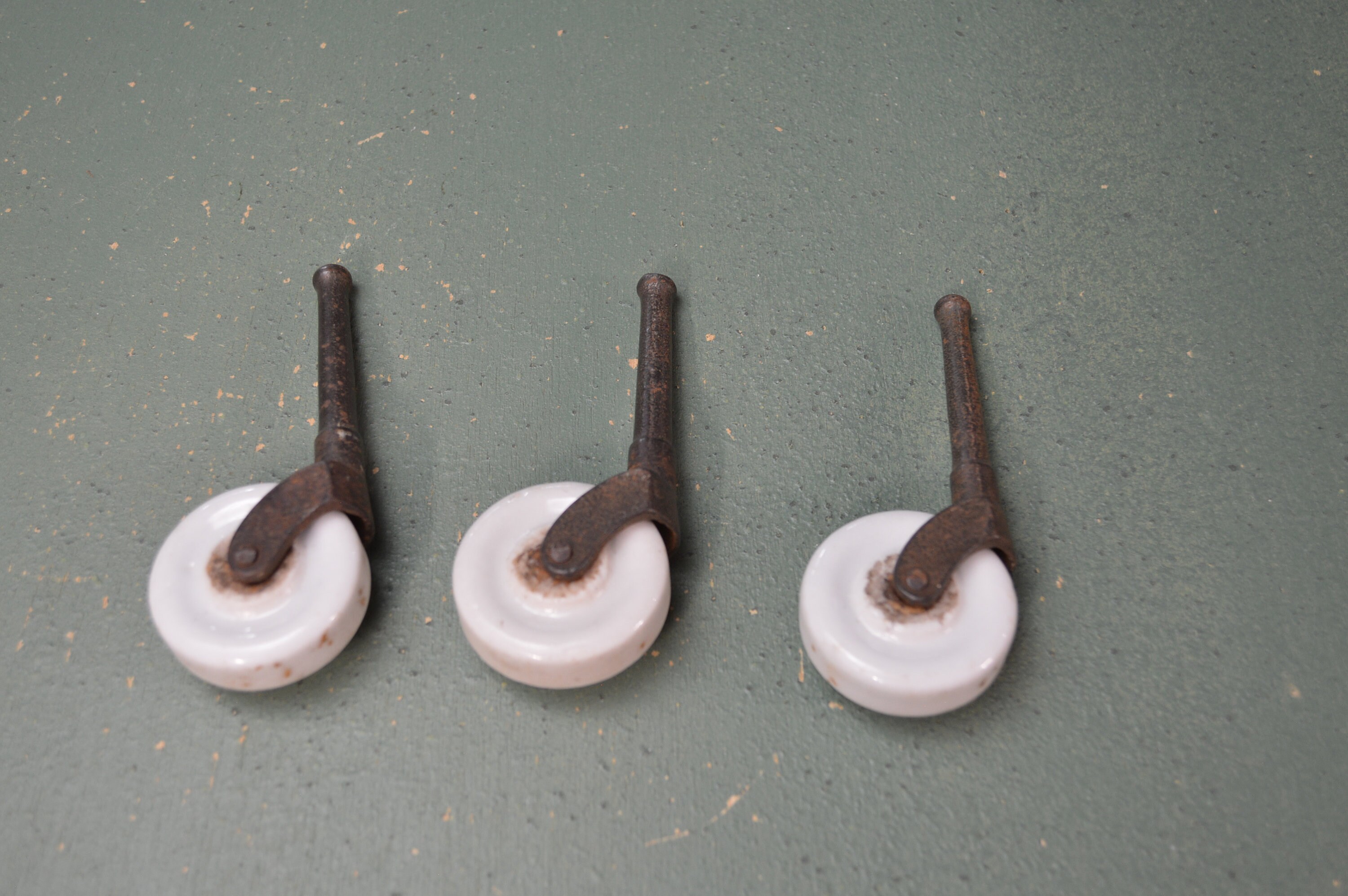 Porcelain Casters, Old Furniture Wheels, Era 1900 Hardware, #746 - Etsy