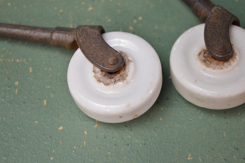 Porcelain Casters, Old Furniture Wheels, Era 1900 Hardware, 746 - Etsy
