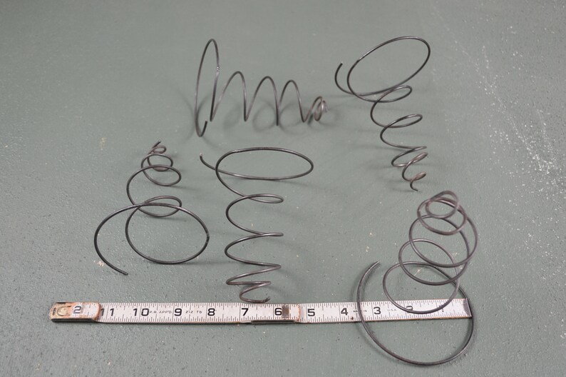 Vintage Metal Bed Springs 5 Cone Shaped Metal Coils Steampunk Crafting ...