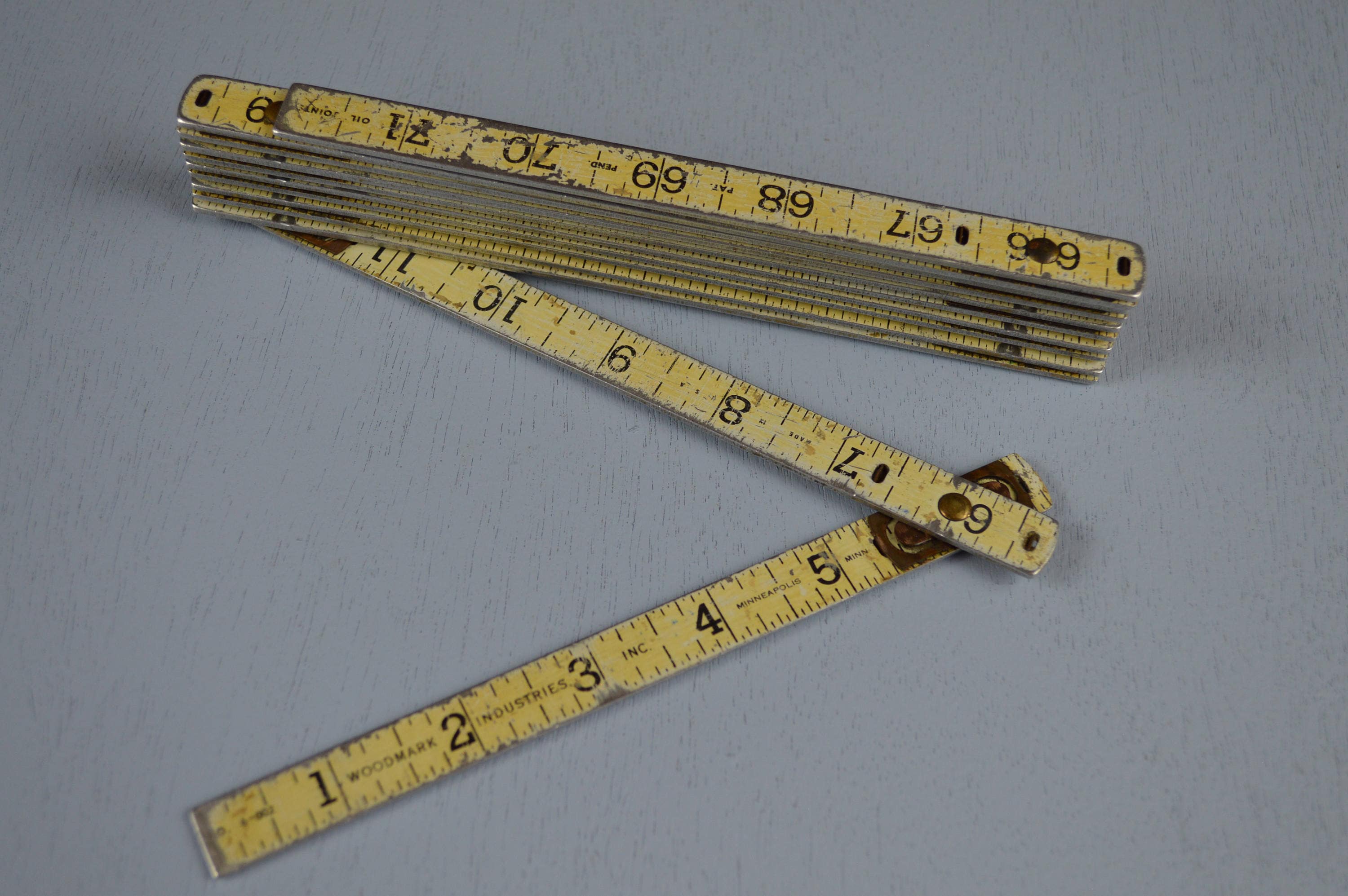 Metal Folding Rule Woodmark Industries Vintage Measuring | Etsy