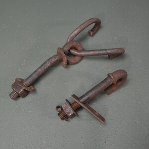 Rusted Industrial Hangers, Metal Steampunk Parts, Garden Art, #649 - Etsy
