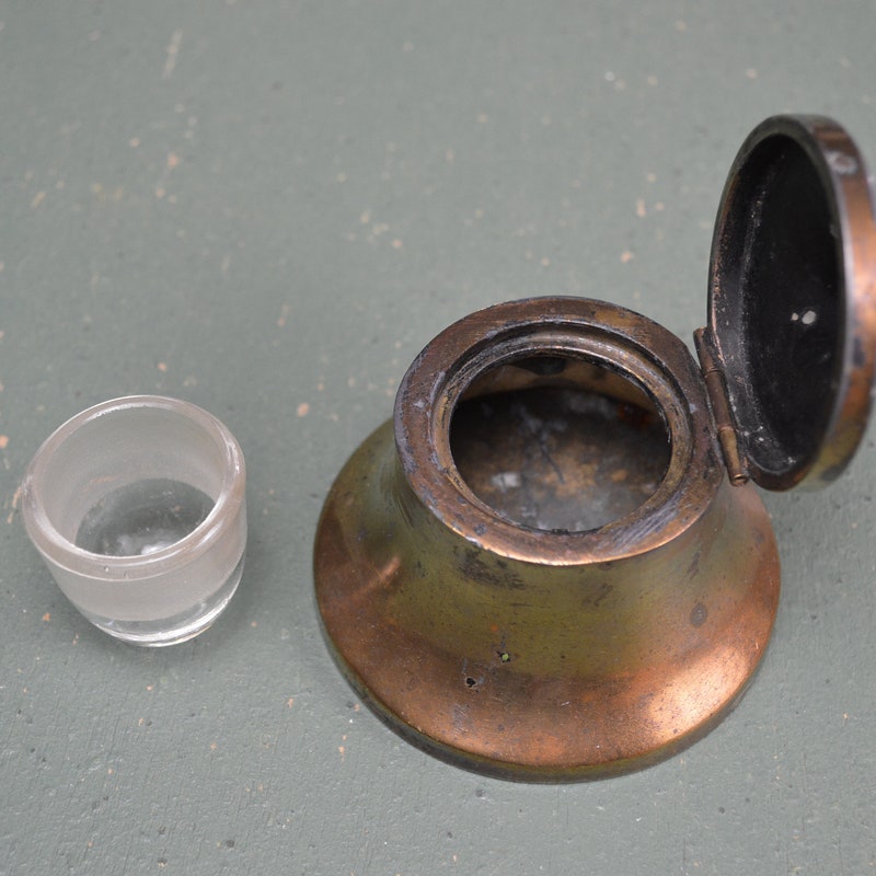 Vintage Inkwell Insert - Etsy