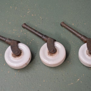 Porcelain Casters, Old Furniture Wheels, Era 1900 Hardware, #746 - Etsy