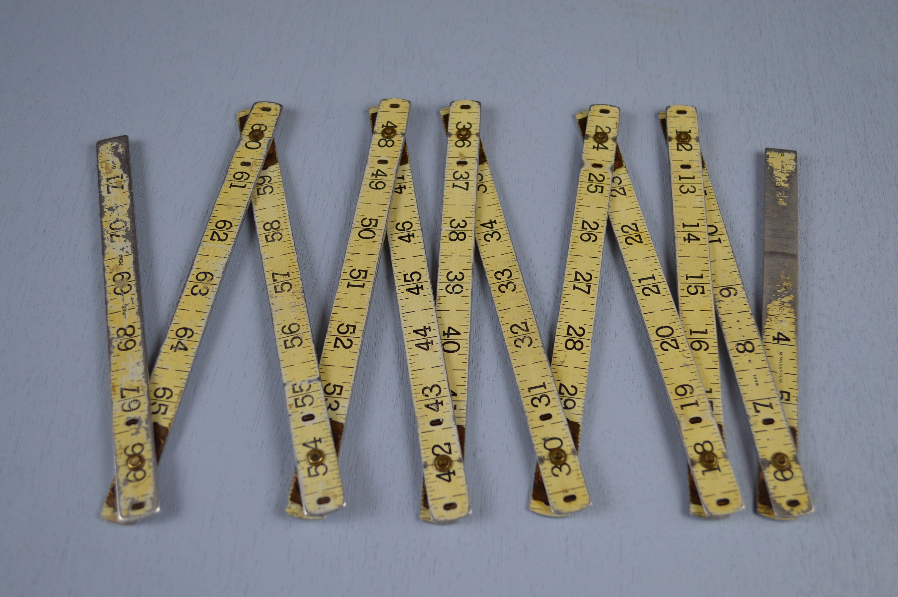 Metal Folding Rule Woodmark Industries Vintage Measuring | Etsy