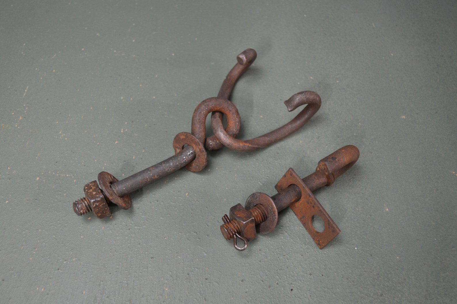 Rusted Industrial Hangers, Metal Steampunk Parts, Garden Art, #649 - Etsy