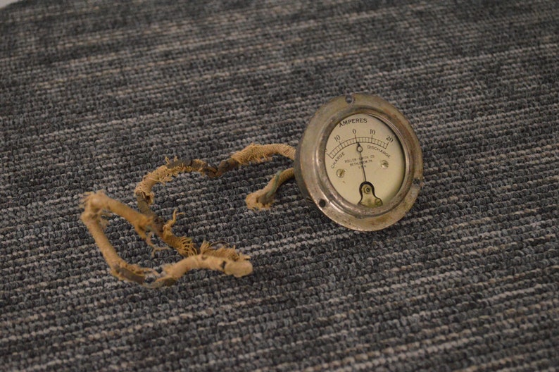 Vintage Amperes Gauge, Steampunk Meter Untested With Very Old Wire ...
