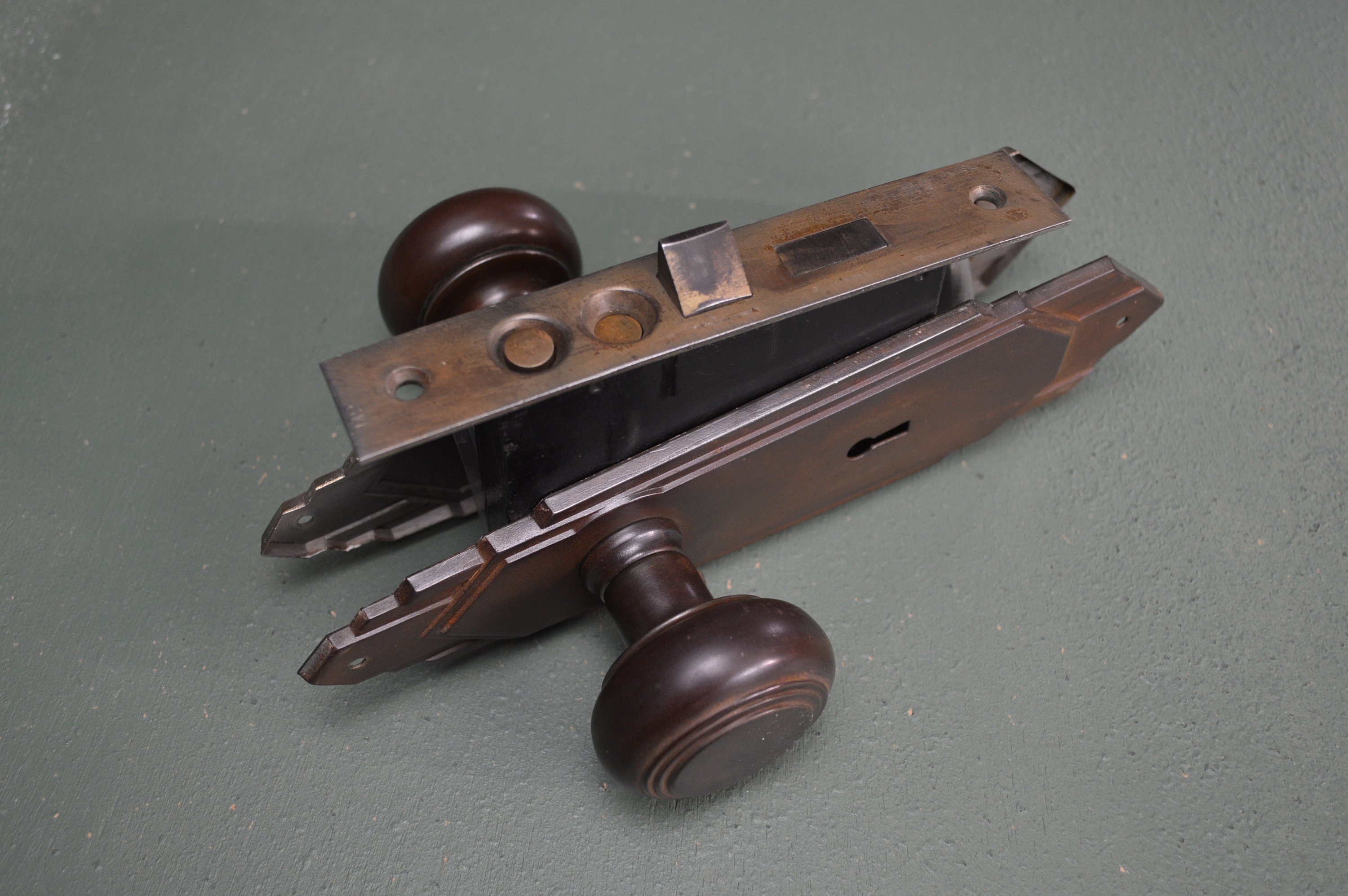 Skeleton Key Lock, 1920 Art Deco Entry Door Lockset, 586 - Etsy