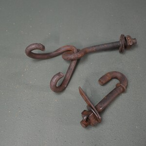 Rusted Industrial Hangers, Metal Steampunk Parts, Garden Art, #649 - Etsy