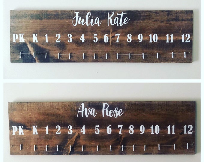 School Photo Display -- Picture Frame -- Yearly Photo Frame - Etsy