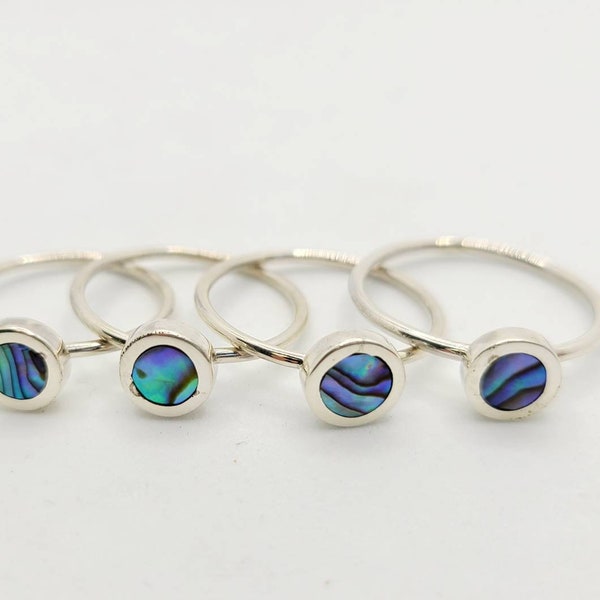 Paua Shell Ring - Etsy