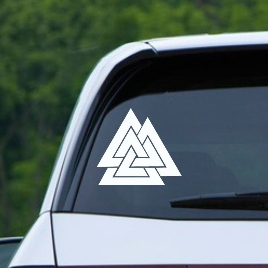 Norse Valknut Vinyl Car Decal. Free Shipping 20 Colors Viking Valknut ...