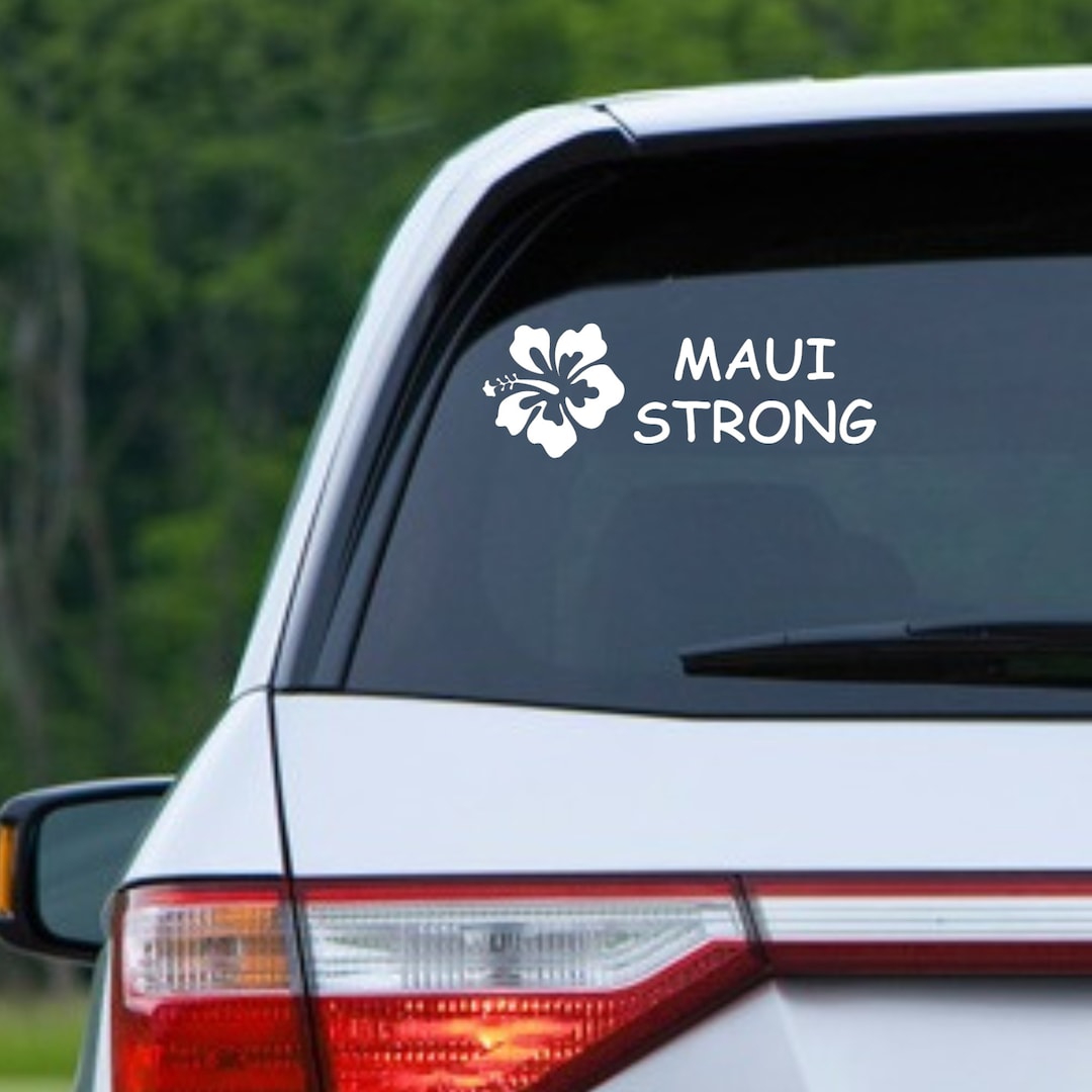 Maui Strong Hibiscus Decal Free Shipping 20 Colors Hawaiian Decal ...