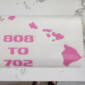 Hawaiian Islands Vinyl Decal. Pick Your Area Code 808 To... 20 Colors ...