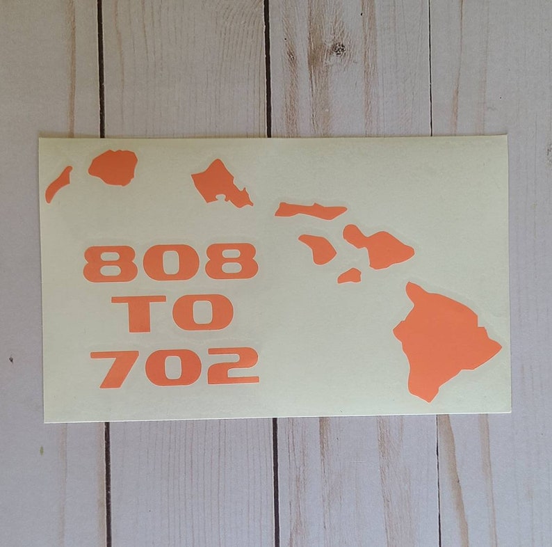 Hawaiian Islands Vinyl Decal. Pick Your Area Code 808 To... - Etsy