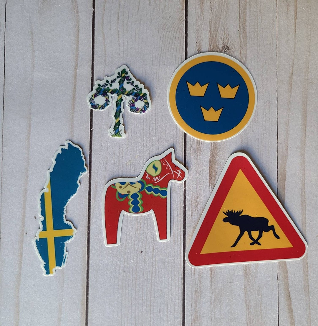 Swedish Symbols Laminated Sticker Pack Waterproof Free Shipping Planner ...