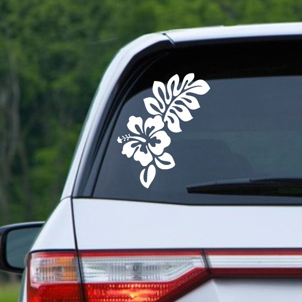 Hibiscus Car Decal - Etsy