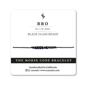 BROTHER Morse Code Bracelet - Men Beaded Bracelet - Birthday Gift for ...