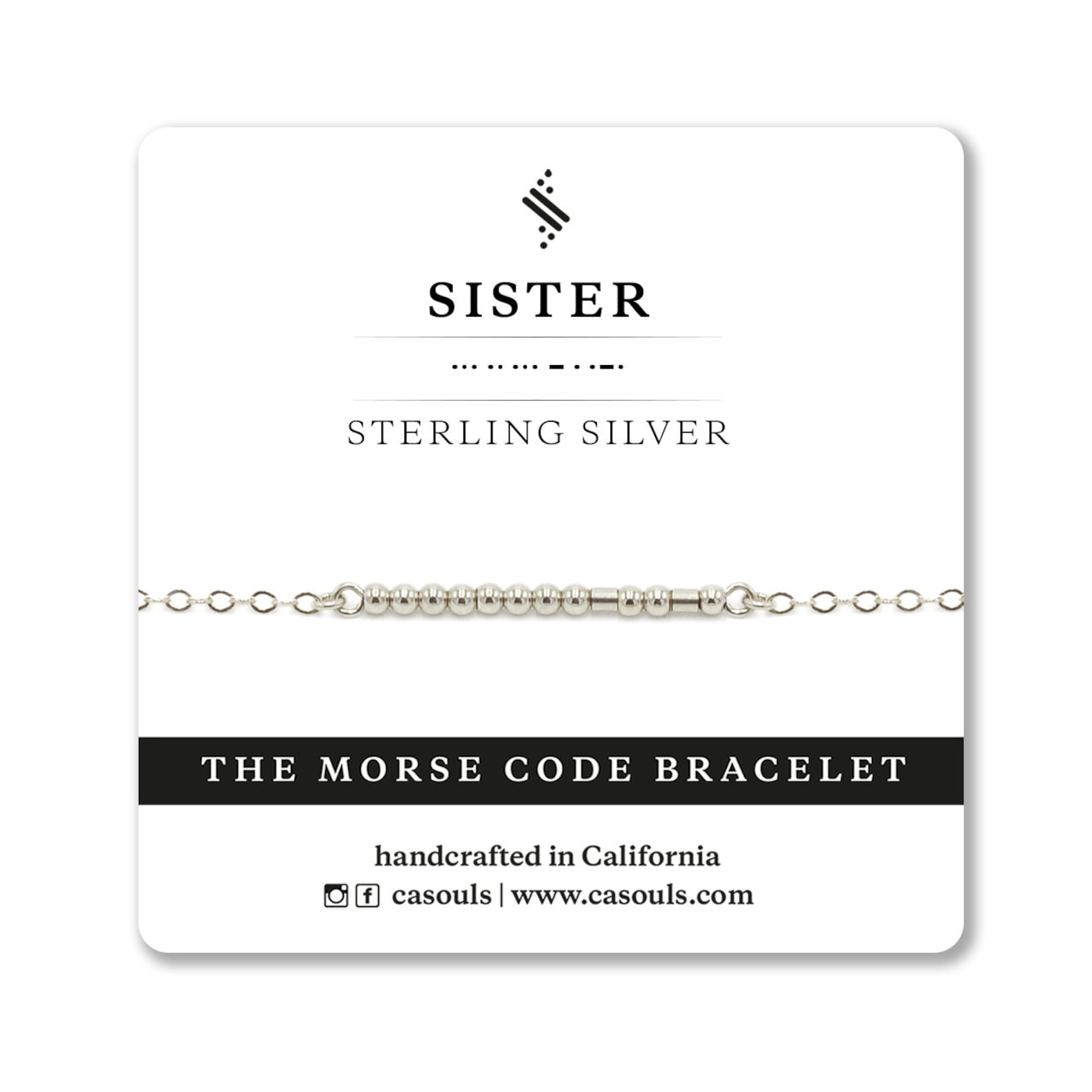 SISTER Morse Code Bracelet, Sisters Necklace | Unique Birthday Gift ...