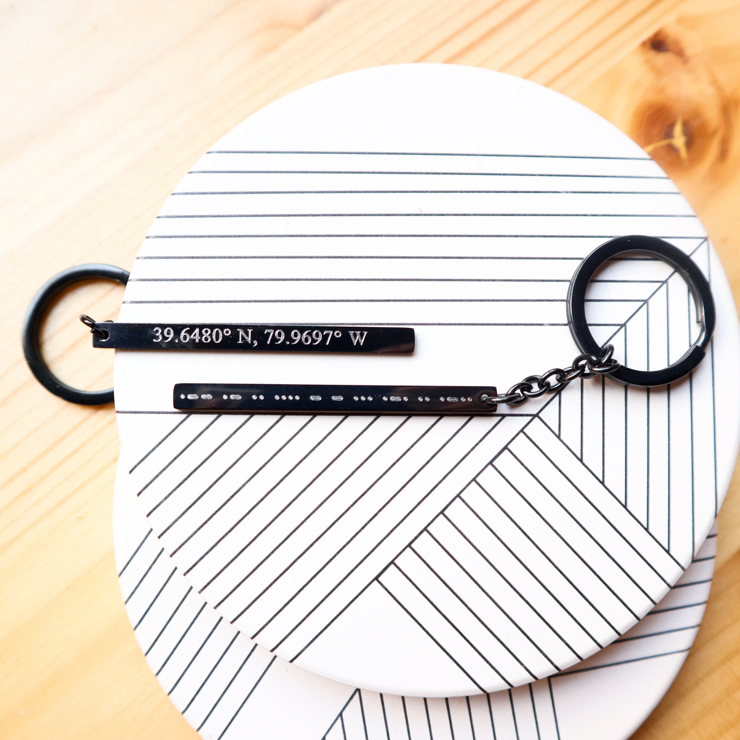 Engraved Morse Code Keychain Steel Personalized Key Chain - Etsy