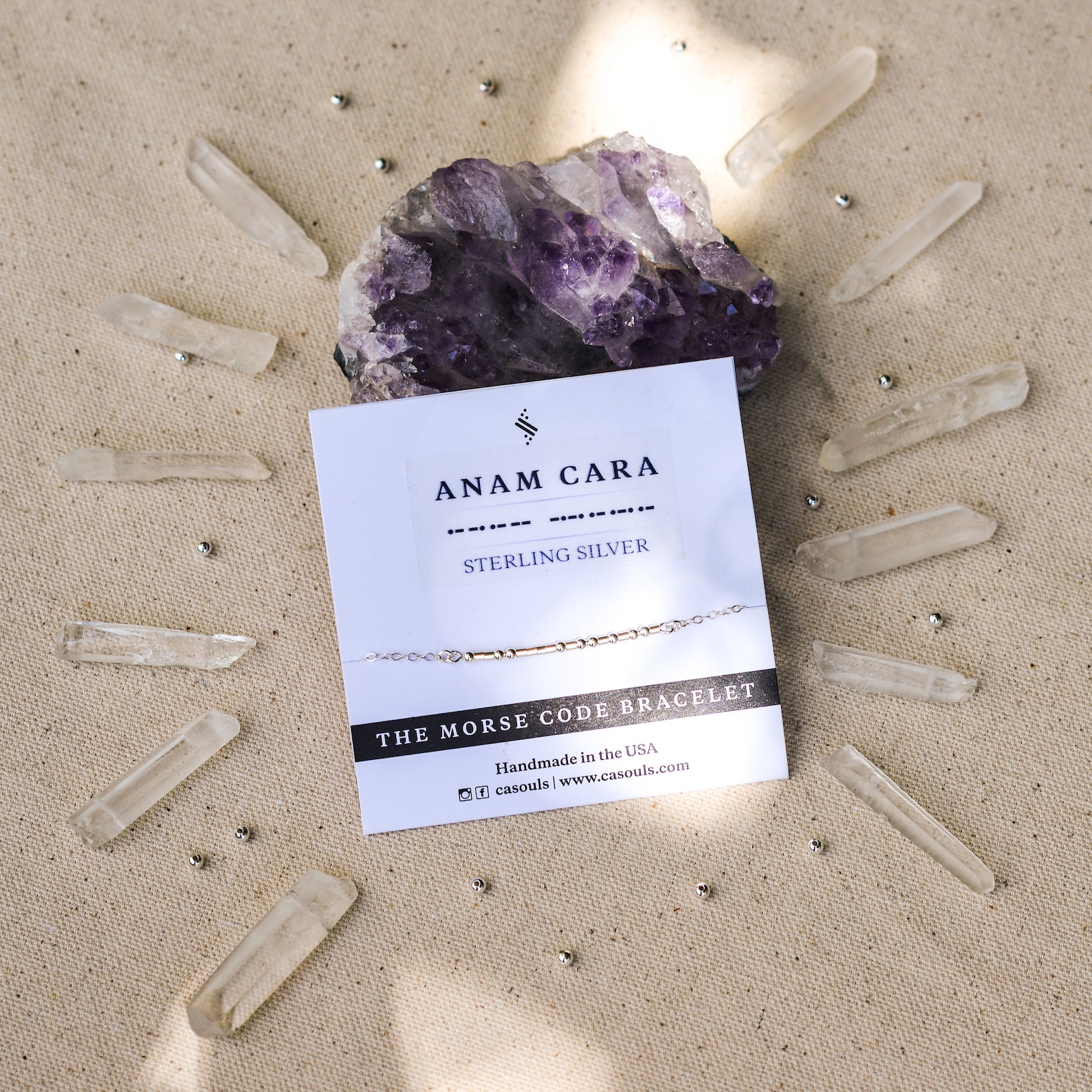 ANAM CARA Morse Code Bracelet • Anam Cara Necklace • Soul Friend Gift ...