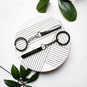 PERSONALIZED Bar Men Keychain - Morse Code Coordinates Keychain ...