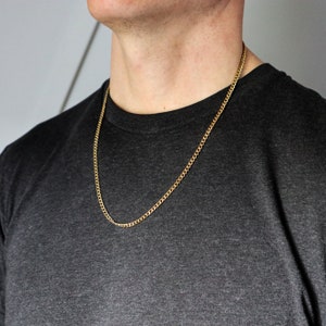 Minimalist Men Necklace - Unique Men Chain Necklace - Gift Brother ...