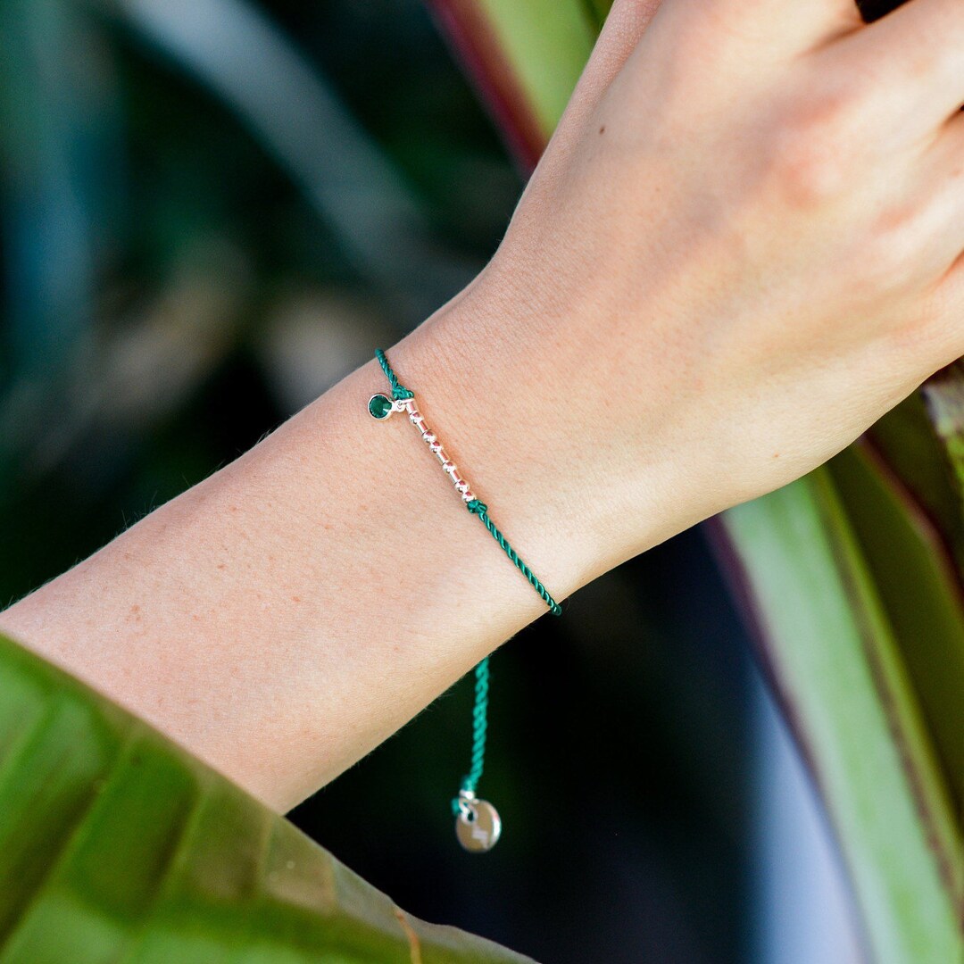 SISTERS Morse Code Bracelet: Sterling Silver, Birthstone, Friendship ...