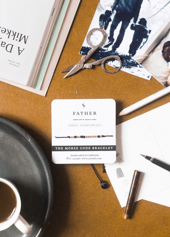 FATHER Morse Code Bracelet Perfect for the Mr. Dad | Etsy