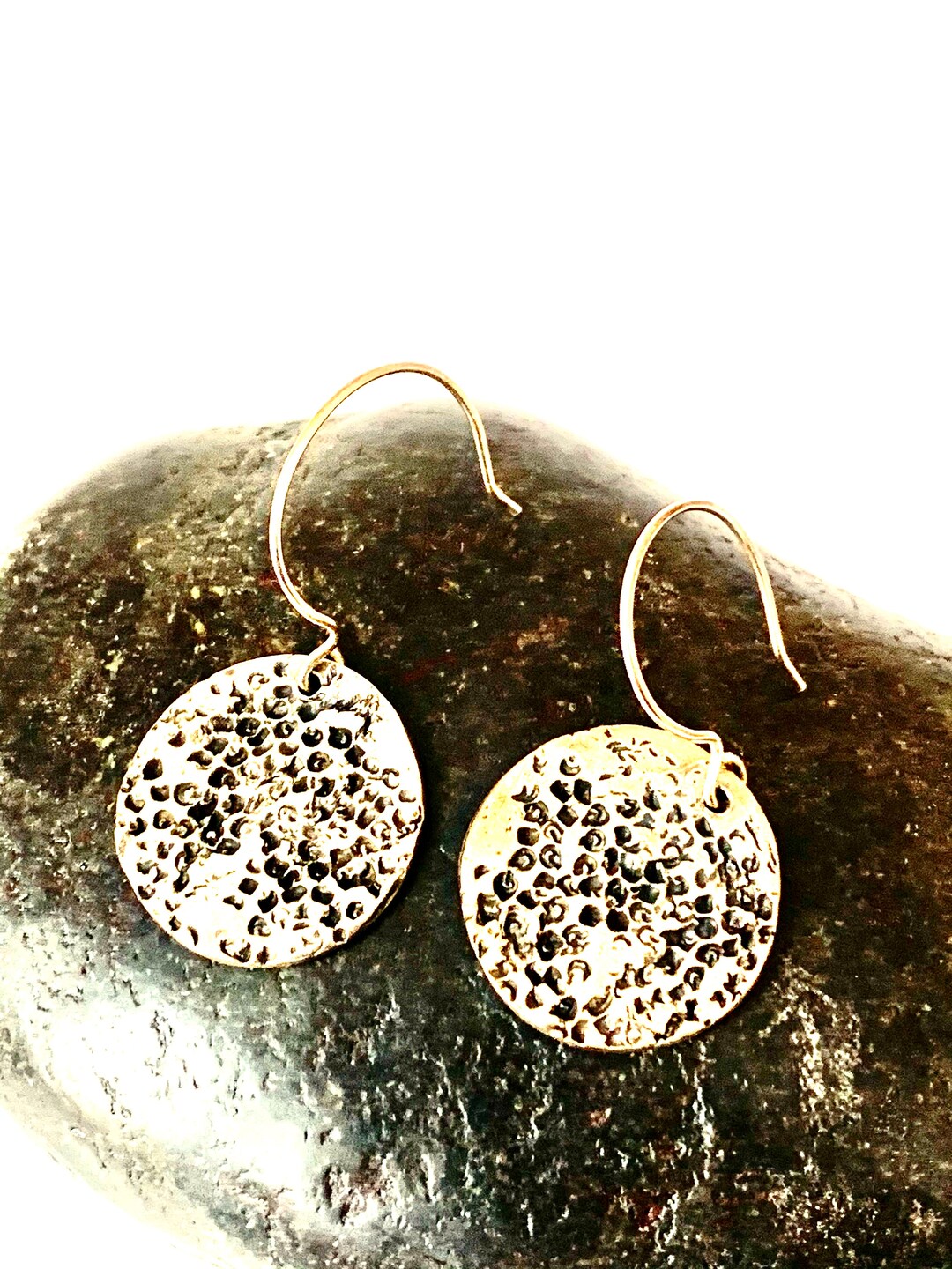 Fine Silver Textured Earrings - Etsy