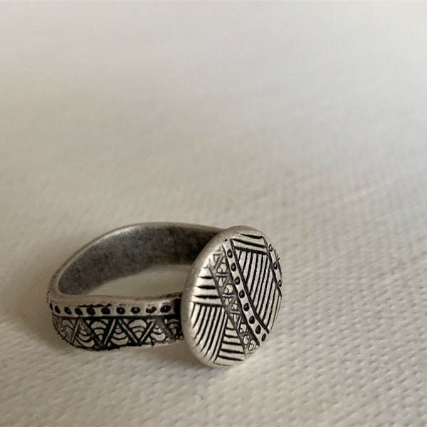 Silver Statement Ring - Etsy UK