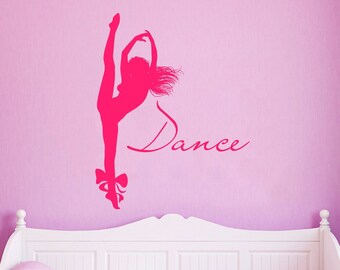 Dance Wall Decal Vinyl Sticker Decals Ballet Dancing Ballerina | Etsy