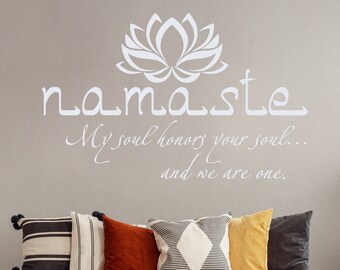 Namaste Wall Decal | Etsy