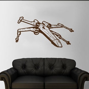 Xwing Wall Decal Vinyl Sticker Decals Star Wars X-wing Fighter Wall ...